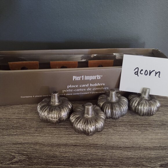 Pier 1 | Accents | Pier Pumpkin Placecard Holders Set | Poshmark